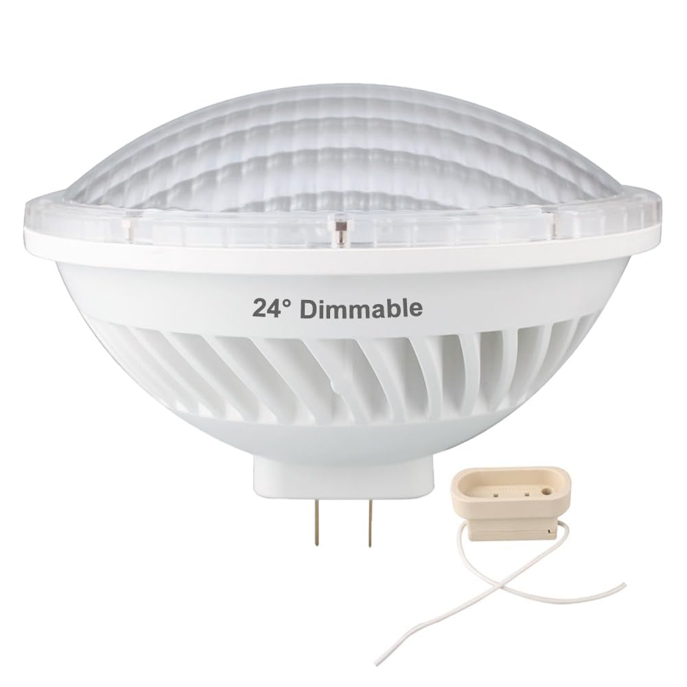 BAOMING Par 56 LED Bulb Dimmable 4000K (Neutral White) 300W Par56 Halogen Equivalent 24 Beam Angle 28W AC120V GX16D Base