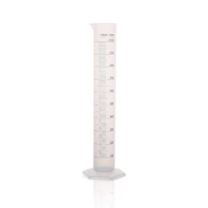 Labvida Plastic Measuring Cylinder, Vol.1000ml, PP Material with Blue Printed Graduation, LVF002