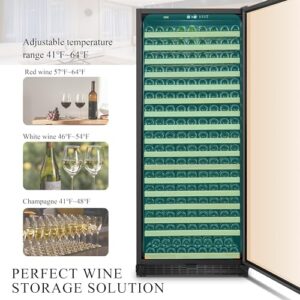 Lanbo Wine Cooler Refrigerator, 289 Bottle Large Capacity Wine Fridge Double-Paned Tempered Glass Door and Safety Lock, 32 Inch