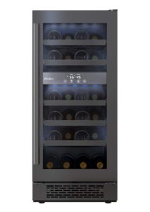 avallon awc151dblss 15 inch wide 23 bottle capacity free standing wine cooler with led lighting and double pane glass