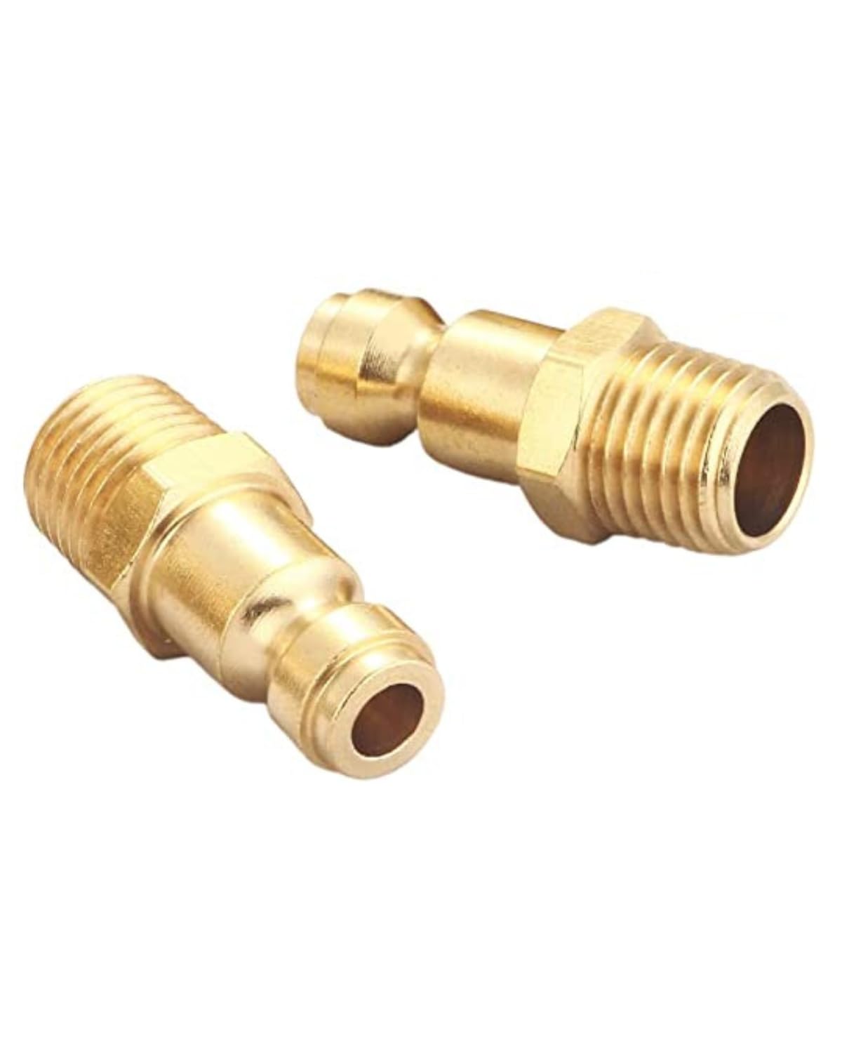 Brass 1/4 Inch NPT Male Automotive Type C, Air Hose Quick Connect Adapter, Air Coupler and Plug Kit, Air Compressor Fittings, 10pcs (Male NPT)