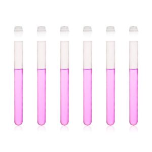 labvida plastic test tubes with caps, 50pcs dia.16x125mm | 25ml, nature colored test tubes with lids, lvi001