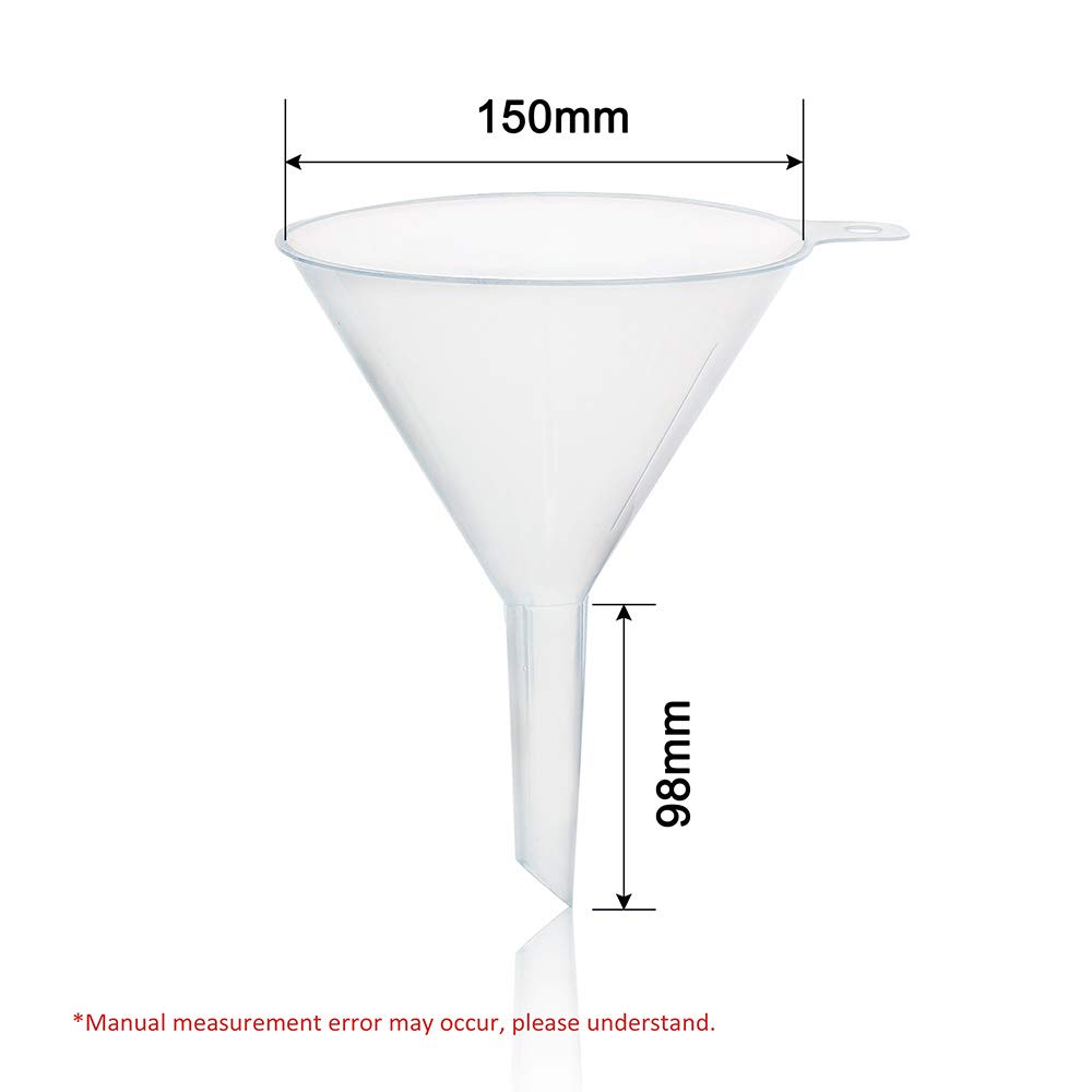 Labvida 3 Assorted Szie Plastic Analytical Funnel Set, Φ100/120/150mm, Autoclavable PP Material, LVP001