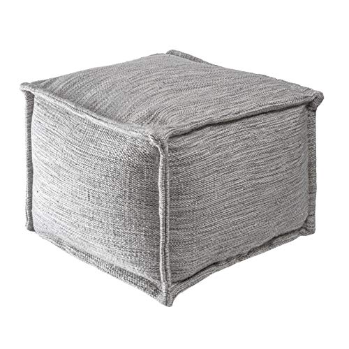 nuLOOM Sofia Casual Solid Indoor/Outdoor Filled Ottoman Pouf 14" x 20" x 20"