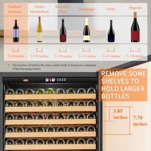 Lanbo Wine Cooler Refrigerator, 289 Bottle Large Capacity Wine Fridge Double-Paned Tempered Glass Door and Safety Lock, 32 Inch