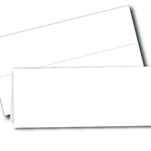 Printable Name Tent Cards - Large 3-1/2" x 11" - Blank Folding Paper for Place Cards/Table Cards - White 80lb Cover - 50 Pack