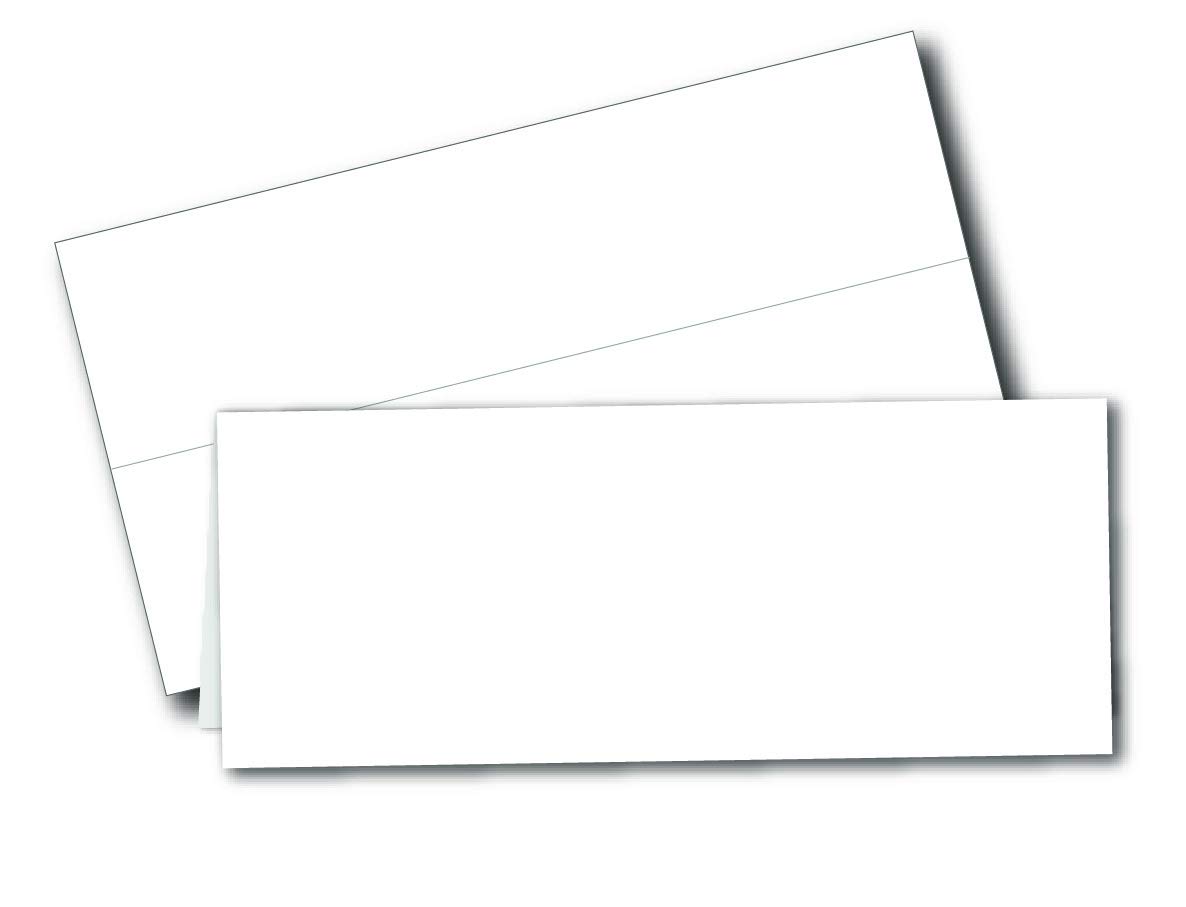 Printable Name Tent Cards - Large 3-1/2" x 11" - Blank Folding Paper for Place Cards/Table Cards - White 80lb Cover - 50 Pack