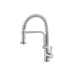 isenberg k.1200ss caso - semi-professional dual spray stainless steel kitchen faucet with pull out - stainless steel