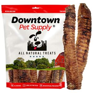 downtown pet supply - beef trachea dog treats - bully sticks alternative - dog dental treats & rawhide-free dog chews - glucosamine, chondroitin, protein, vitamins & minerals - 6in - 6ct