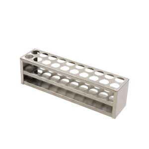 labvida test tube holder 1 pack, 20-holes stainless steel tube rack | Φ10-20mm, lvo001