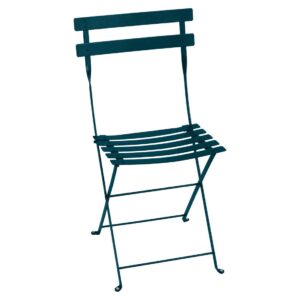 fermob - bistro metal chair set of 2 - original french design for indoor/outdoor use - sustainable powder-coated steel - made in france - acapulco blue