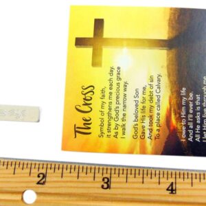 Westmon Works God Loves You Metal Pocket Cross with Holy Card Gift Set, 10 of Each