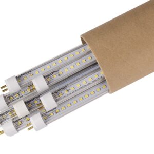 8Pack of 4Ft T5 28W LED Tube w 5000K White 5000 Lumen,2 PPF/W to Replace & retrofit 54W Fluorescent T5HO Lamps Directly Work w Previous Ballast.