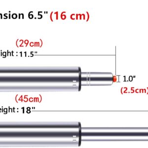 6.5" Long Stroke Adjustable Gas Lift Cylinder for Office Chair Stool Replacement, Tall Hydraulic Pneumatic Cylinder Shock Piston Universal Size Heavy Duty