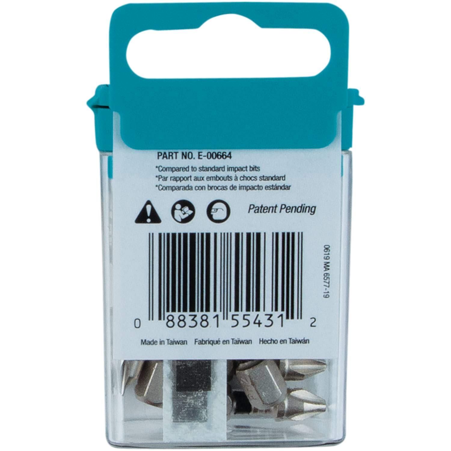 Makita E-00664 Impact XPS™ #2 Phillips 1" Insert Bit, 15/pk