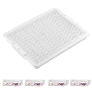 diamond bead storage system, 78 pcs removable clear plastic painting drill organizer with snap shut lid for nail art rhinestone jewelry diy diamond cross stitch tools and other small items (white)