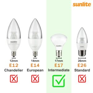 Sunlite 80334-SU LED A15 Light Bulb, 6 Watts (40W Equivalent), Intermediate Base (E17), 480 Lumens, Dimmable, Frosted Finish, ETL Listed, 1 Count, 3000K Warm White