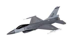 corgi diecast flyging aces f-16 fighting falcon miniature scale display model aircraft cs90659, gray