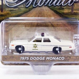 Greenlight 1975 Dodge Monaco Cream Hazzard County Sheriff Hobby Exclusive 1/64 Diecast Model Car