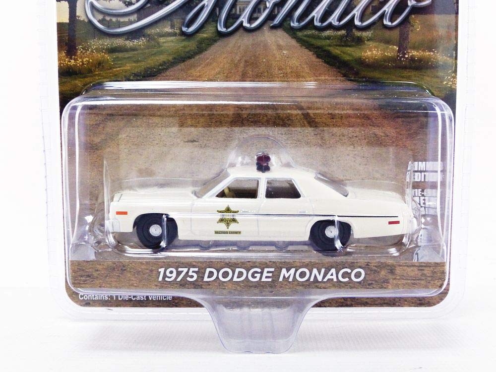 Greenlight 1975 Dodge Monaco Cream Hazzard County Sheriff Hobby Exclusive 1/64 Diecast Model Car