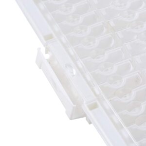 Diamond Bead Storage System, 78 Pcs Removable Clear Plastic Painting Drill Organizer with Snap Shut Lid for Nail Art Rhinestone Jewelry DIY Diamond Cross Stitch Tools and Other Small Items (White)