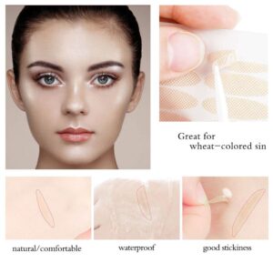 Lace Invisible Single Side Sticky Eyelid Tape Lift Sticker Instant Iift Eyelid Make Eye BIGGER ROUNDER Without Surgery, Perfect for Light/Heavy Saggy Hooded Droopy Uneven Mono-eyelids