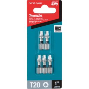 Makita E-00620 Impact XPS™ T20 Torx 1" Insert Bit, 5/pk