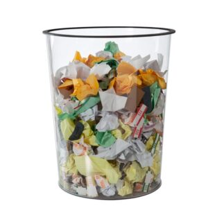 clear polycarbonate large trash can - 25 gallon