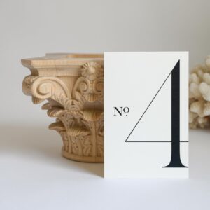 Weekend Paper Co.™ Modern Table Numbers, Single Sided 4x6 Modern Design, Black Matte Ink, Numbers 1-25 plus 3 BONUS signs for Your Wedding, Reception, Anniversary, Birthday Party or Any Celebration!