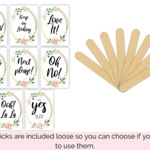 PureRejuva Wedding Dress Shopping Signs Paddles - Say yes to the Dress Props – Ideal for Bridal Dress Shopping Fun with your Bridesmaids (25 Pieces)