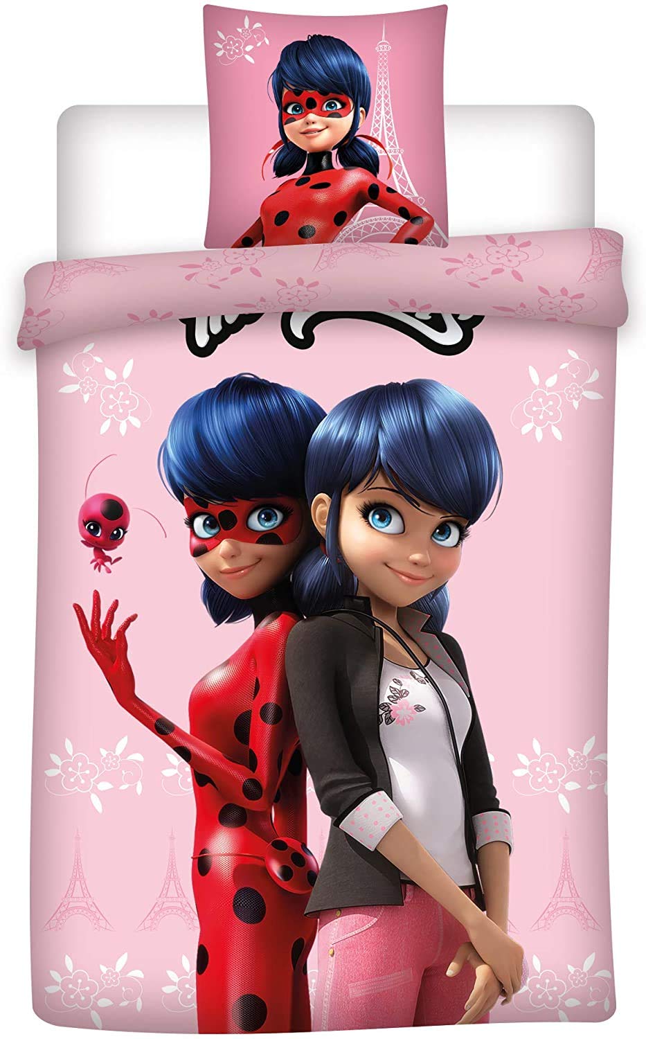 Miraculous Ladybug Pink Together Duvet Cover Set