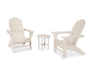 polywood vineyard 3-piece curveback adirondack chair set