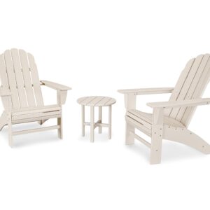 POLYWOOD Vineyard 3-Piece Curveback Adirondack Chair Set