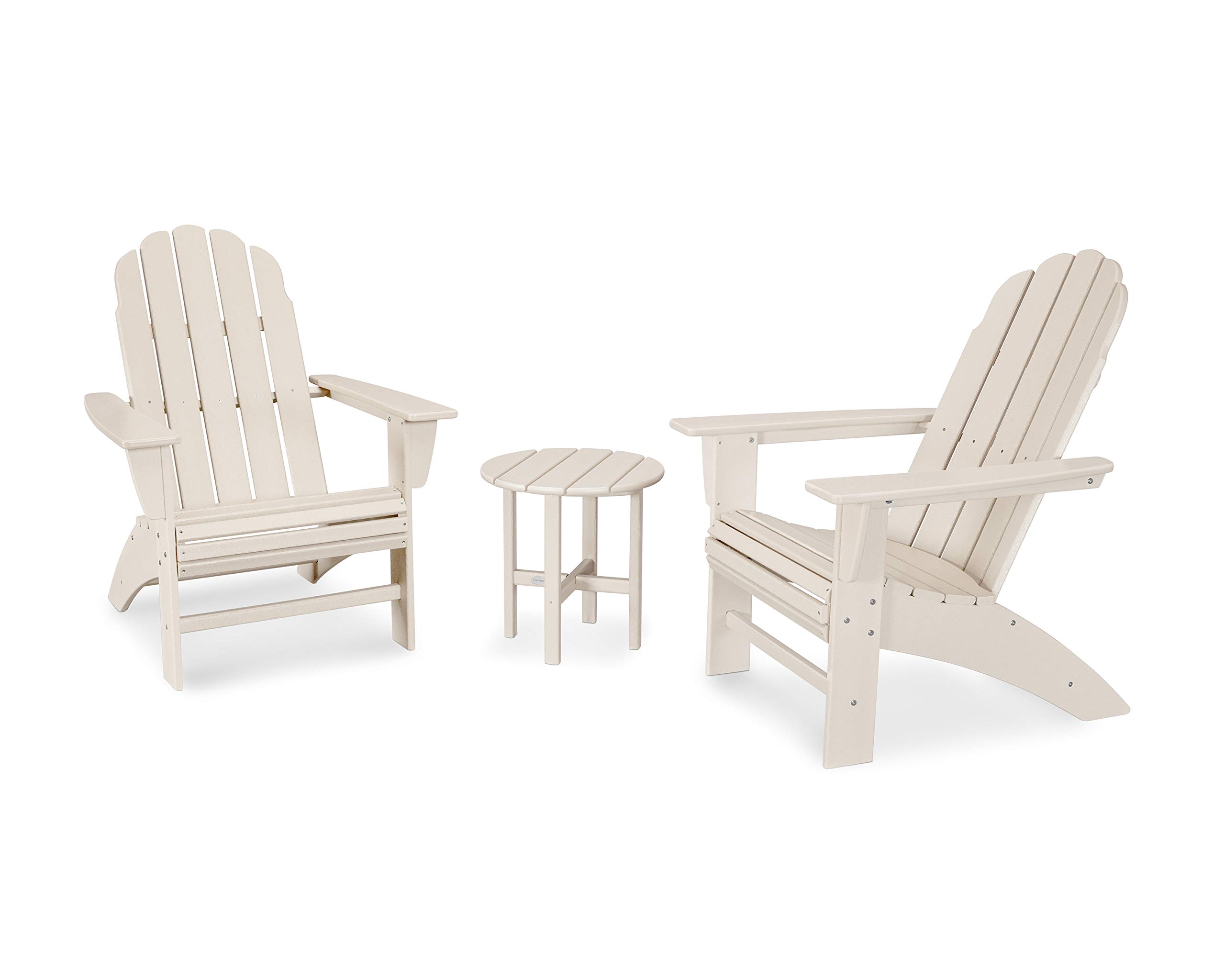 POLYWOOD Vineyard 3-Piece Curveback Adirondack Chair Set