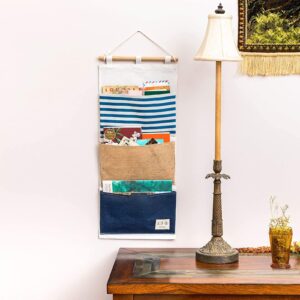 Juvale Wall Mounted Organizer with 3 Pockets for Hanging Storage (11.75 x 27 in, 2 Pack)