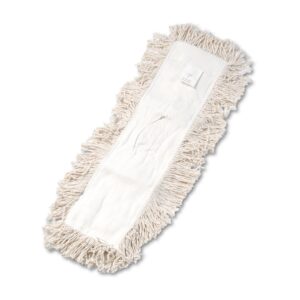 boardwalk 1324 industrial dust mop head, hygrade cotton, 24w x 5d, white