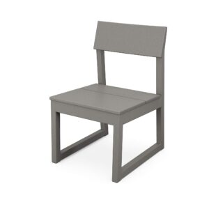 POLYWOOD® Edge Dining Chair, Slate Grey