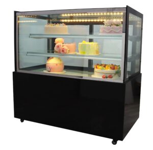 techtongda display refrigerators cake showcase right angle cooling display case commercial bakery cabinet with led light floor standing 220v rear door