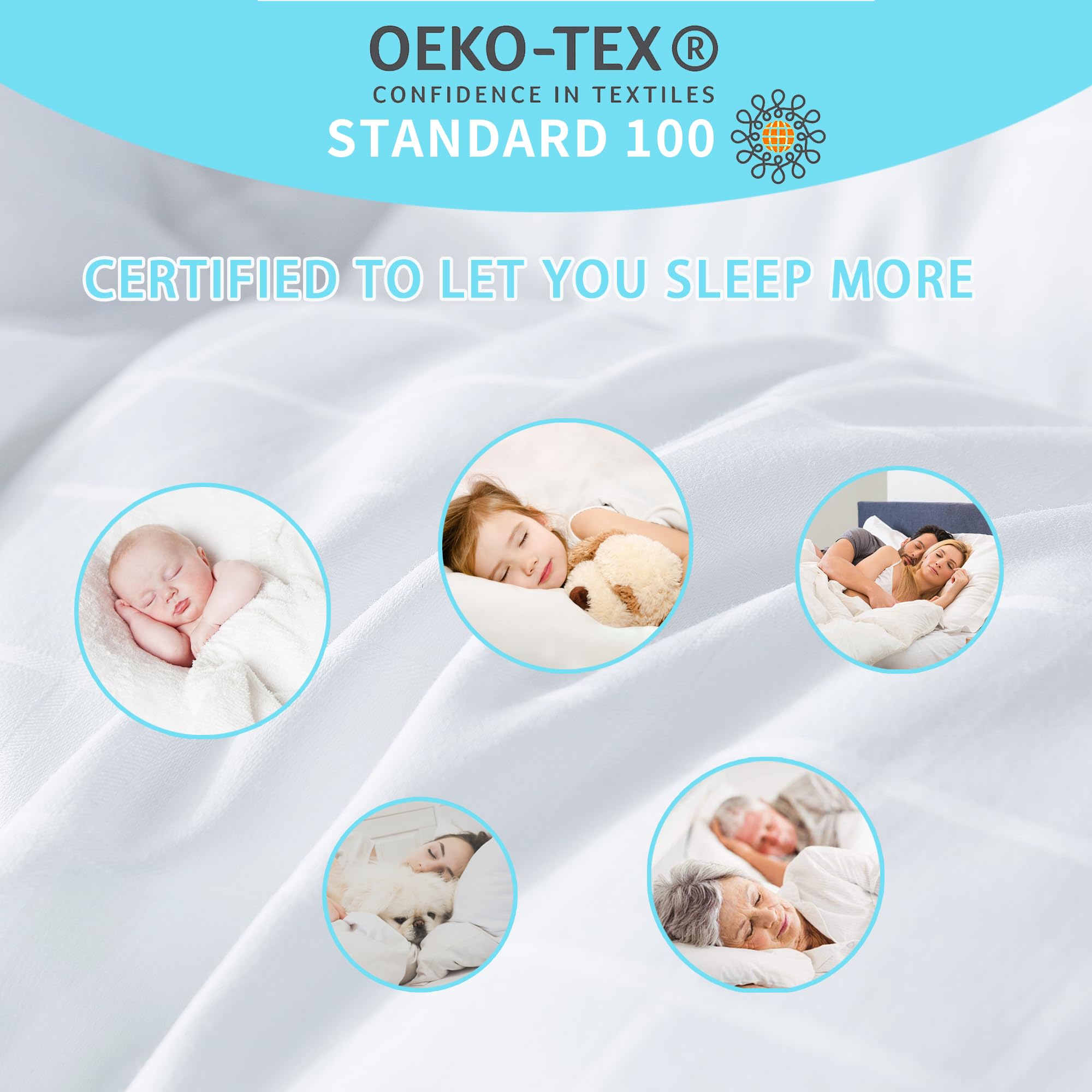 Extra Thick Mattress Topper Queen Bed Size.Breathable Cooling Mattress Pad Cover.100% Cotton Pillow Top Quilted Mattress Protect Bed Mattress Topper.1400GSM Soft Down Alternative Fill (60 * 80'')