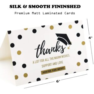 SUPREME IMPRESSION Graduation Thank you Cards 2024 with Envelopes, Attractive Graduation Greeting Cards 2024 Pack of 24 Graduation Cap Thank you Notes Card Set