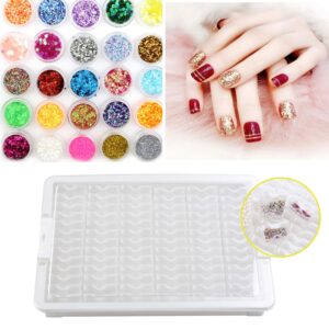 Diamond Bead Storage System, 78 Pcs Removable Clear Plastic Painting Drill Organizer with Snap Shut Lid for Nail Art Rhinestone Jewelry DIY Diamond Cross Stitch Tools and Other Small Items (White)