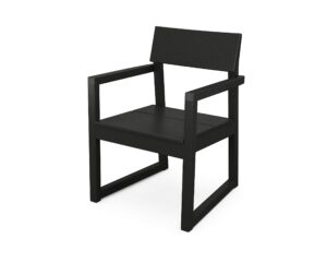 polywood® edge dining chair, black