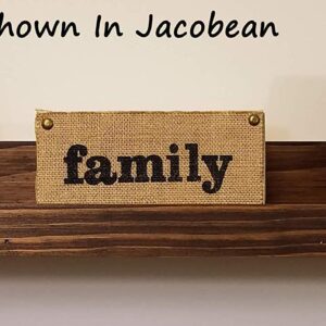 Farmhouse Rustic Wooden Picture Ledge Shelf, Available in 20 Colors, 11 Sizes, Shown in Jacobean - Floating Shelf, Rustic Shelf, Open Shelving, Nursery Shelf, Floating Shelves, Modern Farmhouse