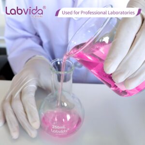 Labvida 2pcs of Glass Boiling Flasks of Flat Bottom, Vol.500ml, Borosilicate 3.3 Glass, LVD002