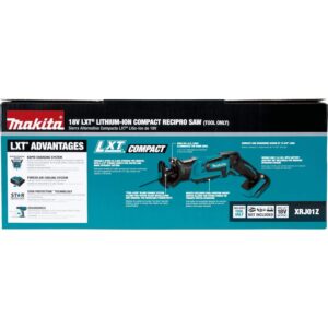 Makita XRJ01Z-R 18V Cordless LXT Lithium-Ion Compact Recipro Saw (Tool Only) (Renewed)