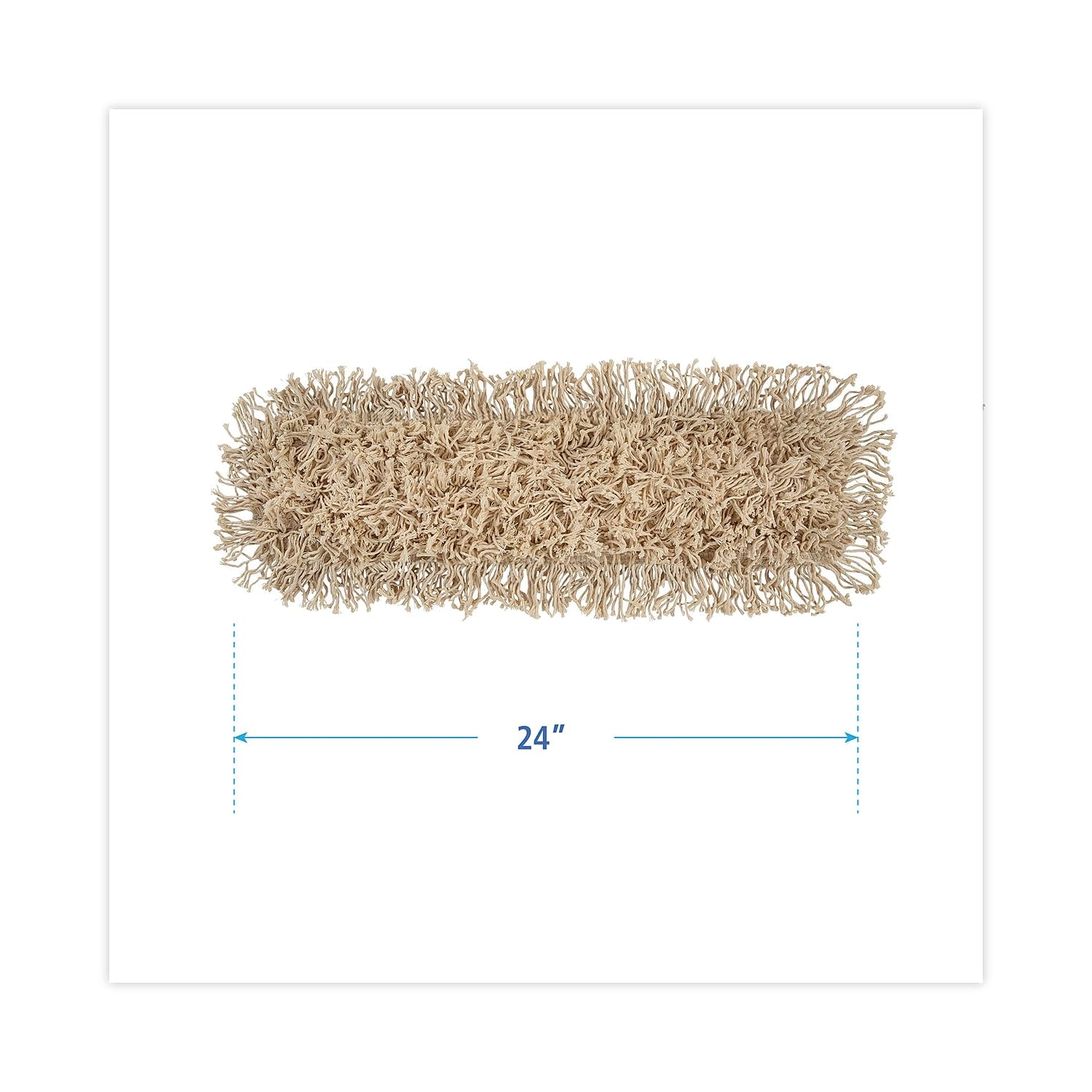 Boardwalk 1324 Industrial Dust Mop Head, Hygrade Cotton, 24w x 5d, White