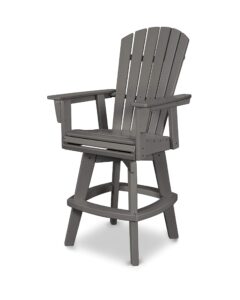 polywood® nautical bar chair, slate grey