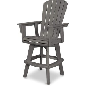 POLYWOOD® Nautical Bar Chair, Slate Grey