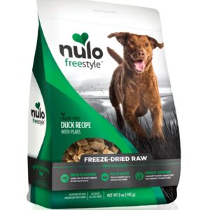 Nulo Freeze Dried Raw Dog Food Variety Pack: Natural Grain Free Formula with GanedenBC30 Probiotics for Digestive & Immune Health - All Ages & Breeds - 3 x 5oz Bags (Beef, Lamb, Duck)