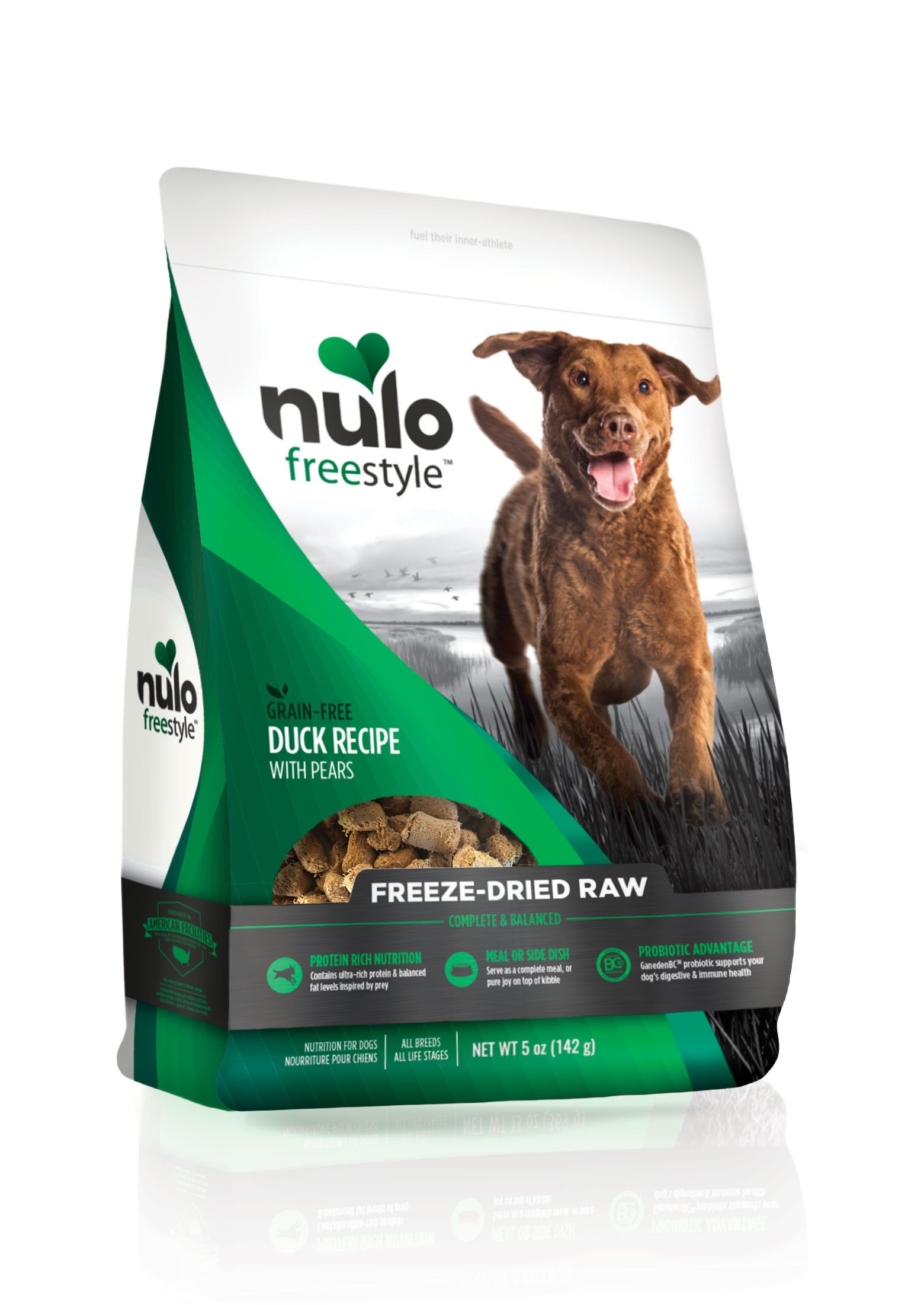 Nulo Freeze Dried Raw Dog Food Variety Pack: Natural Grain Free Formula with GanedenBC30 Probiotics for Digestive & Immune Health - All Ages & Breeds - 3 x 5oz Bags (Beef, Lamb, Duck)